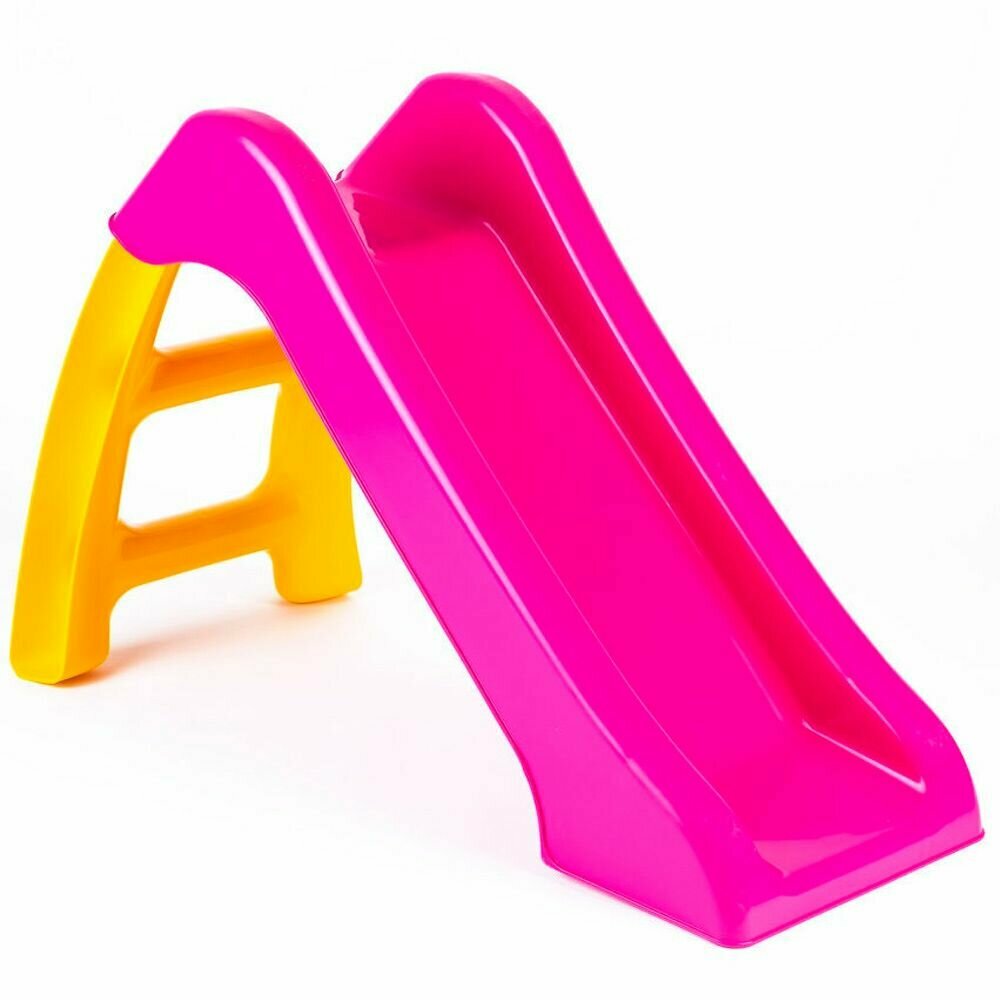 Горка ПластиК пластиковая, 70 см малиново-желтая