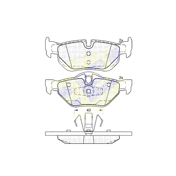 ICER 181663 (34216767148 / 34216767150 / 34216773161) 181663 колодки дисковые задние \ BMW (БМВ) e87 2.0i / 2.0d 04