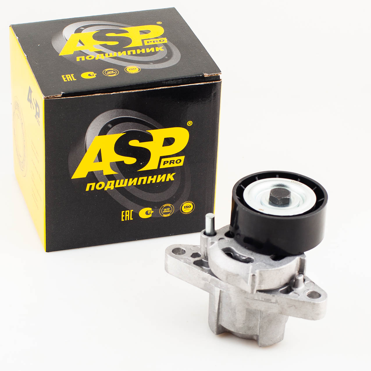 Ролик генератора для а/м Renault Logan 04- 1.4/1.6 с кронштейном (с ГУР) ASP арт. eb65003