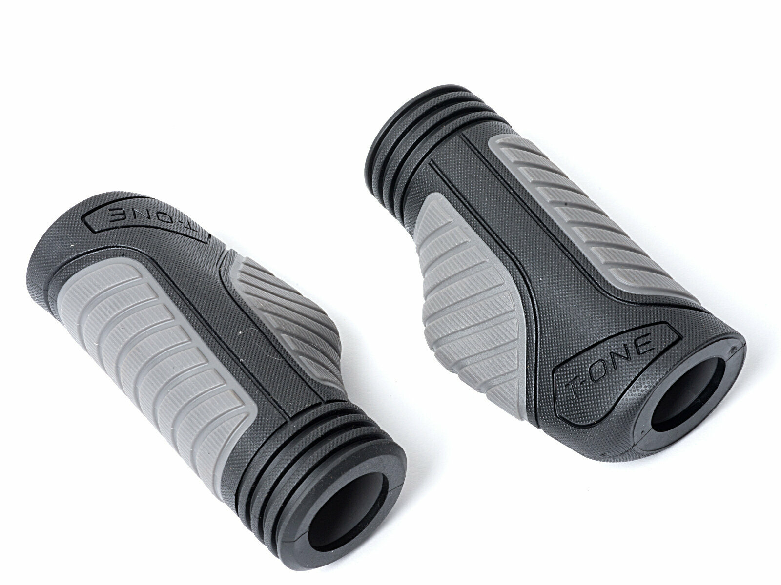 Грипсы велосипедные ручки на руль AGR Ergo 5 90мм резиновые эргономичные 2-х компонентные+гель 120г. черно-серые AUTHOR