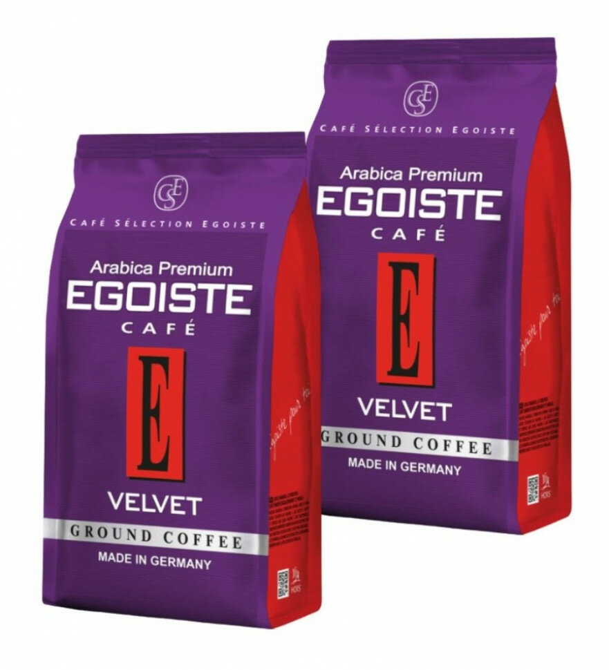 Egoiste Velvet кофе молотый 200 грамм 2 штуки (4260283250783)