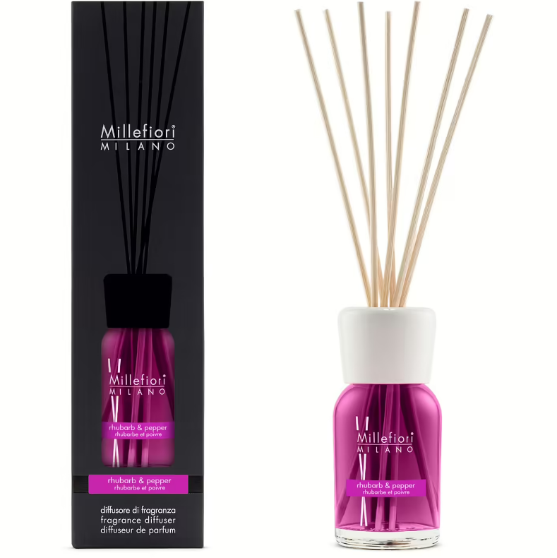 Ароматический диффузор Millefiori Milano NATURAL "Ревень и перец/RHUBARB & PEPPER", 100 мл