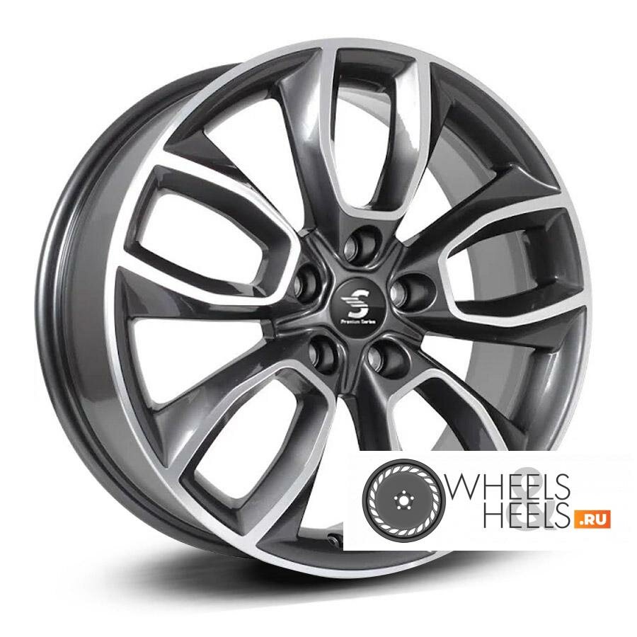 Диск Premium Series КР001 Outlander 18x7 5x114.3 et38 dia67.1 Темно - серый глянцевый с полированной лицевой поверхность