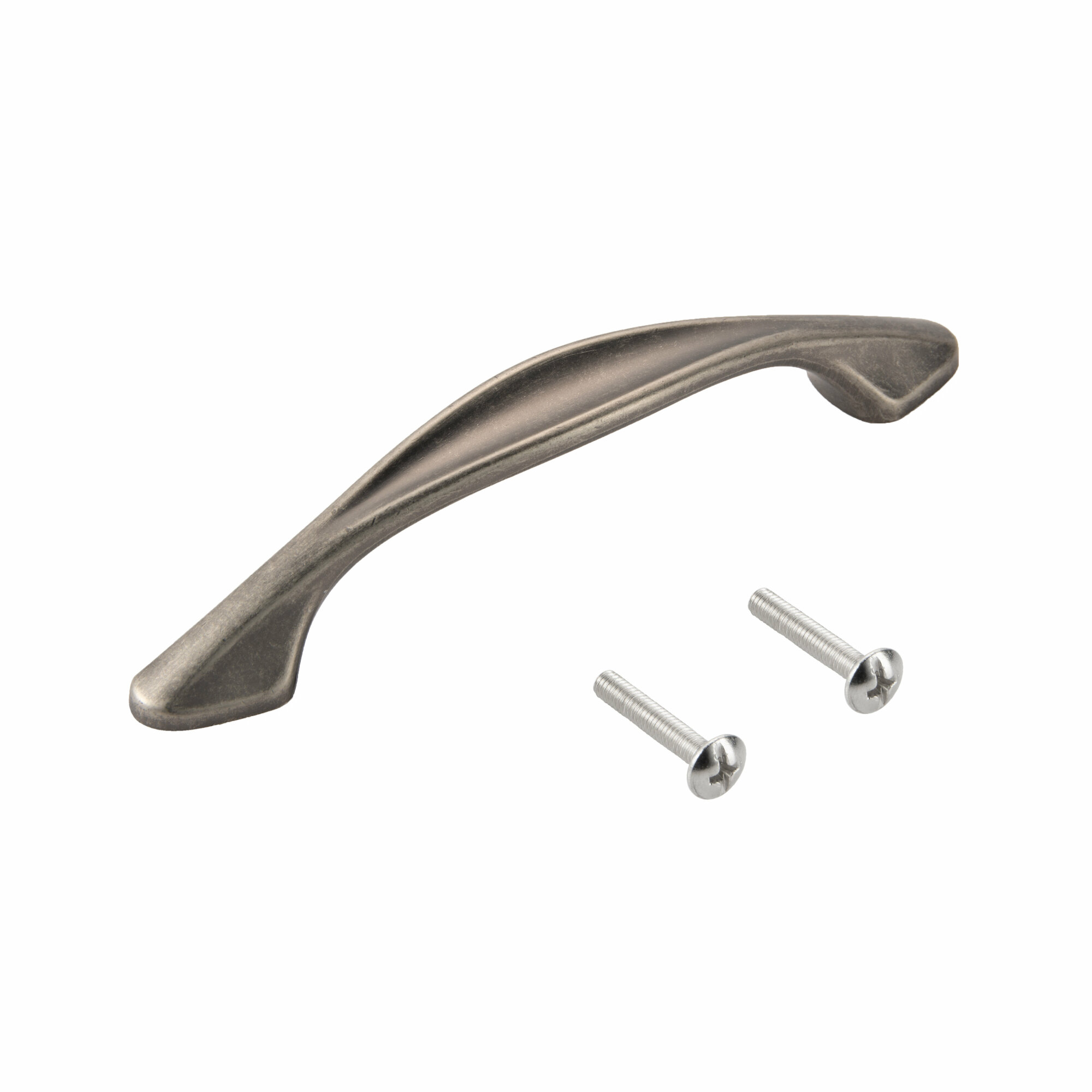 Мебельные ручки-скобы EDSON 1900 ANTIQUE SILVER 128 MM (комплект 2 штуки)