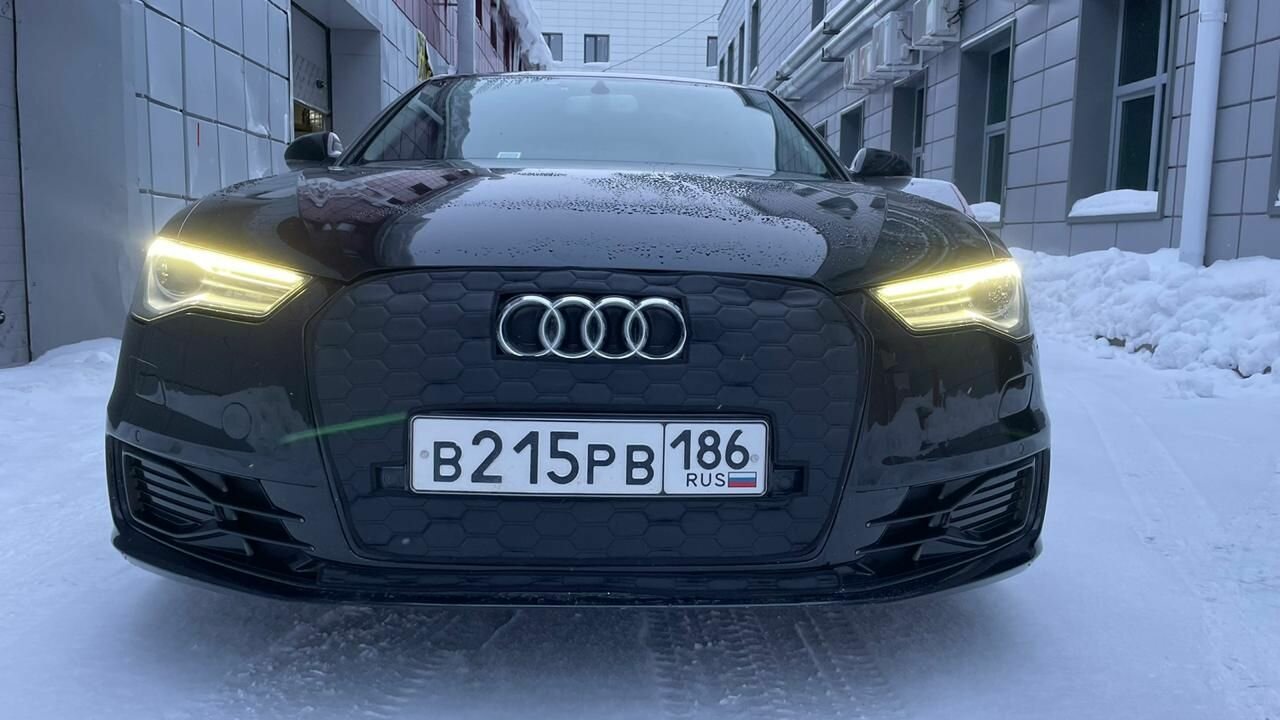 Утеплитель радиатора и бампера для Audi A6 Ауди А6 (2011 - 2014) (C7)парктроники