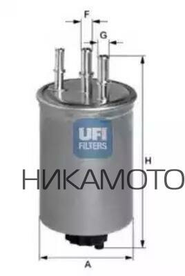UFI 24.445.00 Фильтр топливный, дизель