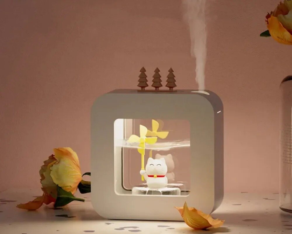 Увлажнитель воздуха детский традиционный/паровой, с подсветкой, напольный, случайный цвет