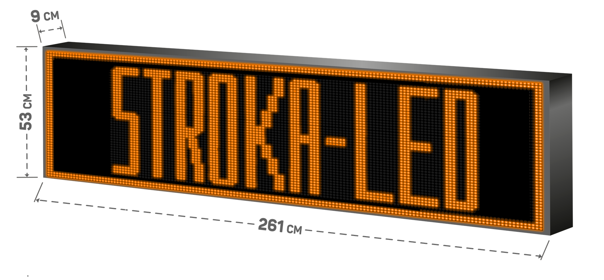 Бегущая строка/ Led /рекламная вывеска/ панель/261х53см