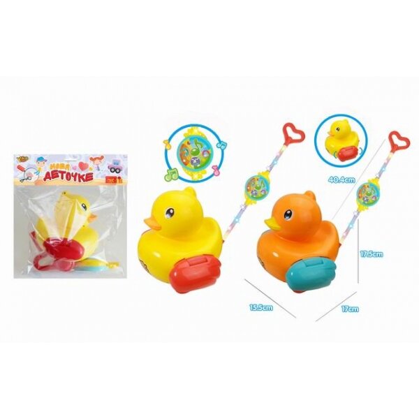 Каталка с ручкой со звуком (в асс.) арт YTM0553