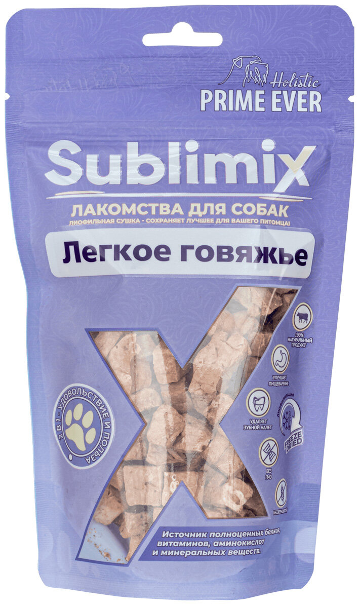 Лакомство PRIME EVER SUBLIMIX для взрослых собак легкое говяжье (30 гр)