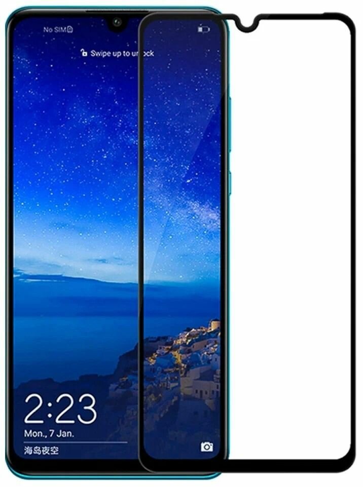 Защитное стекло 5d для Huawei P30 Lite, MAR LX1M, Honor 20S, черное