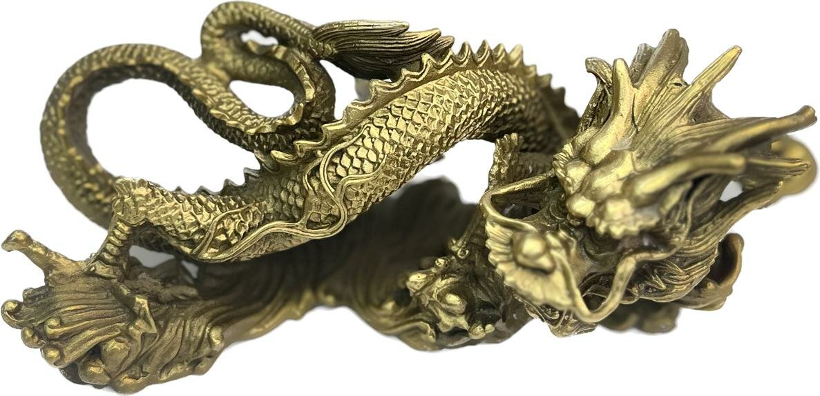 Дракон бронзовый, Длина 22см/Высота 9см, Бронза (Oxan)