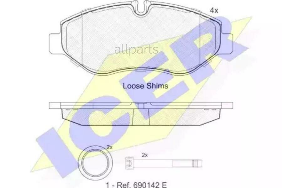 ICER 141832 Тормозные колодки