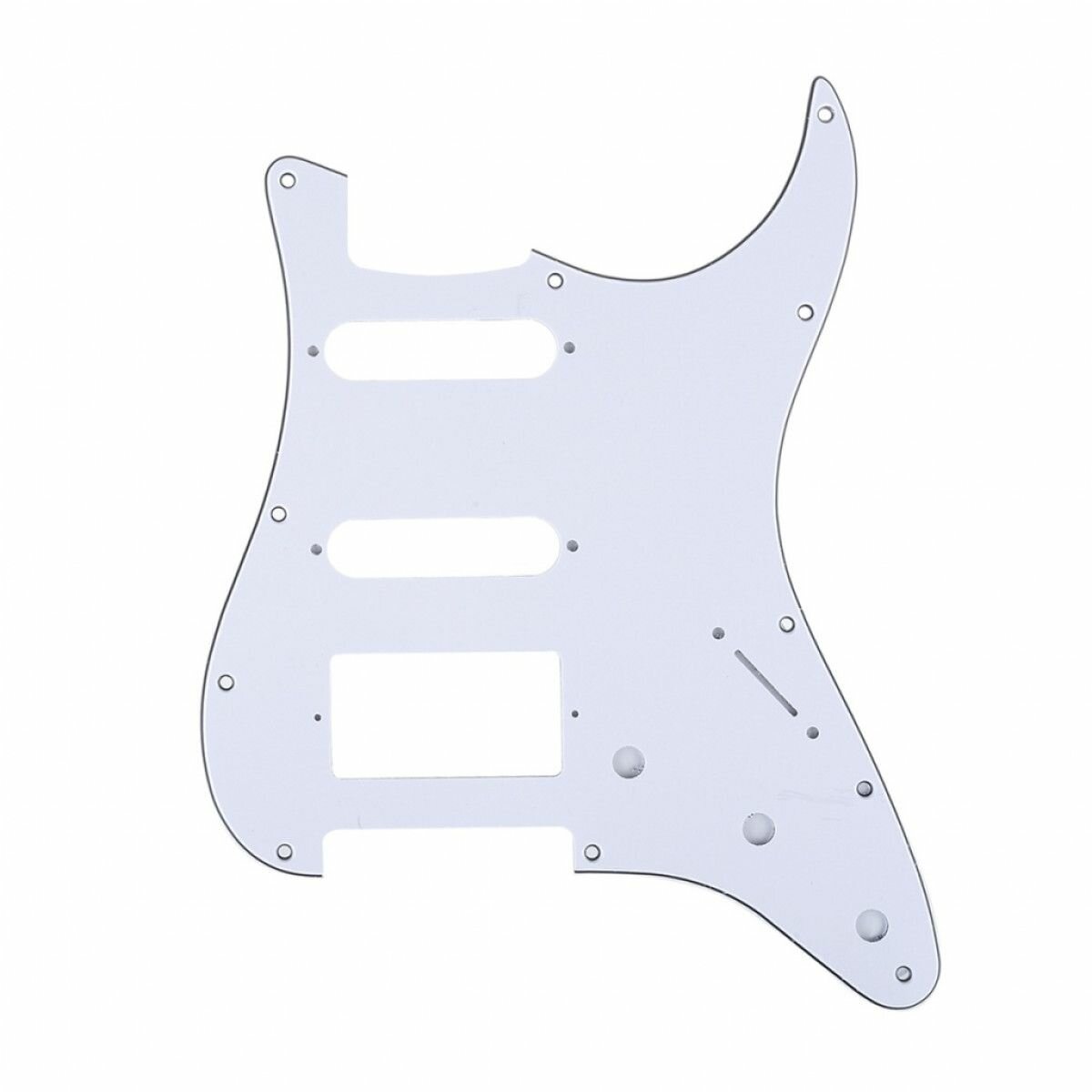 Панель (pickguard) Musiclily для стратокастера серий American, H-S-S, трехслойная, белая (MX1382WH)