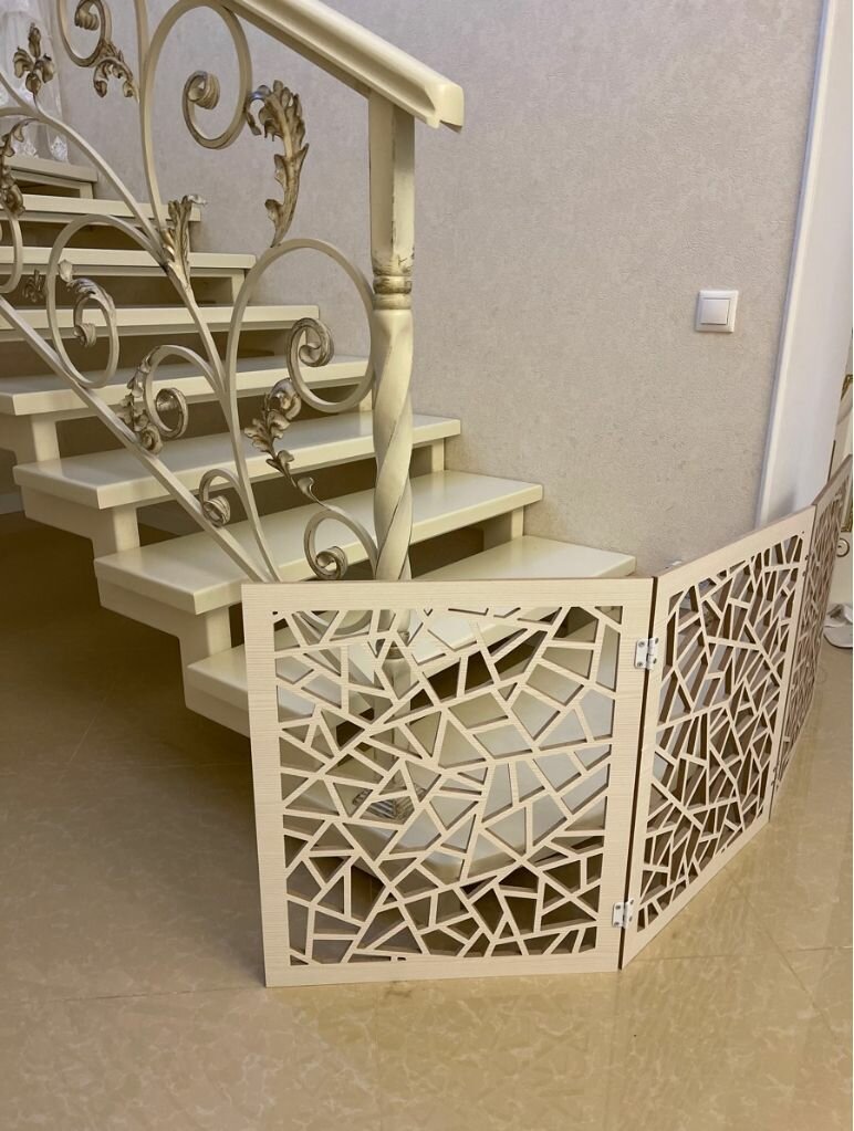 Барьер для собаки. Загородка для собаки. Цвет Бежевый . 58*100 см