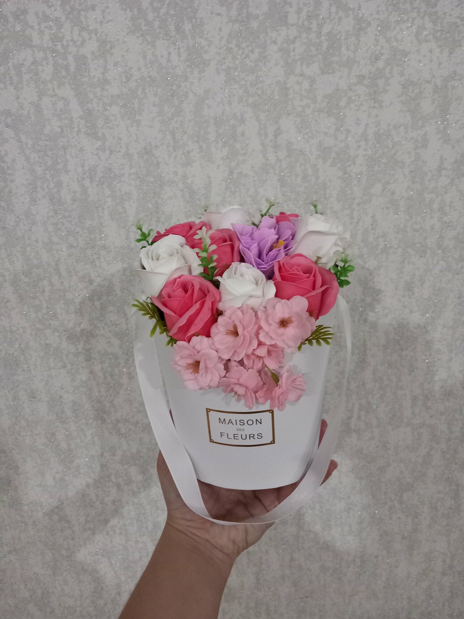 Букет из мыльных роз