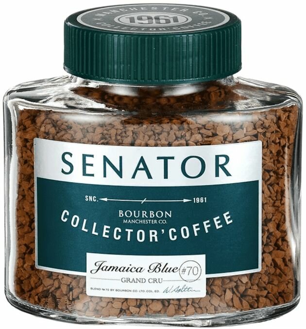 Кофе Senator Jamaica Blue в стеклянной банке 90гр
