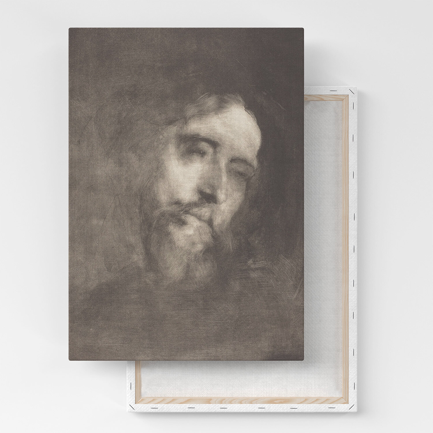 Картина на холсте, репродукция / Eugene Carriere - Alphonse Daudet / Эжен Каррьер / Размер 60 x 80 см