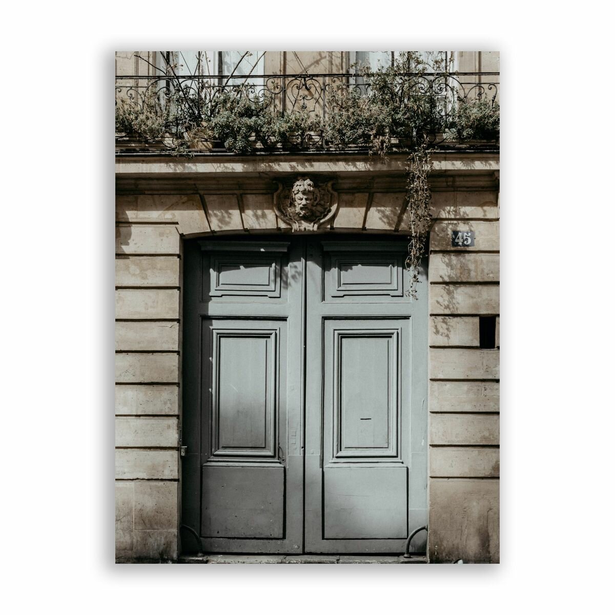 Постер, плакат на бумаге / Входная дверь во Франции / Размер 40 x 53 см