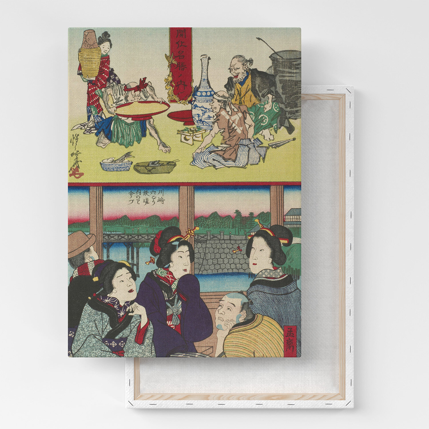 Картина на холсте, репродукция / Каванабэ Кёсай - Tokyo Civilization Famous Places / Размер 30 x 40 см