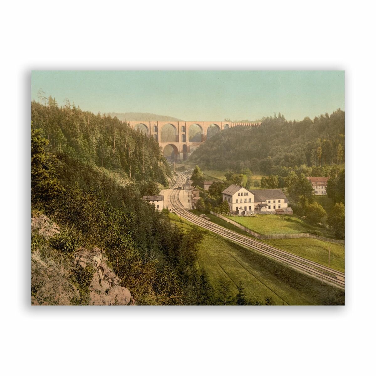 Постер, плакат на бумаге / Elster Valley Bridge, Saxony, Germany / Размер 30 x 40 см