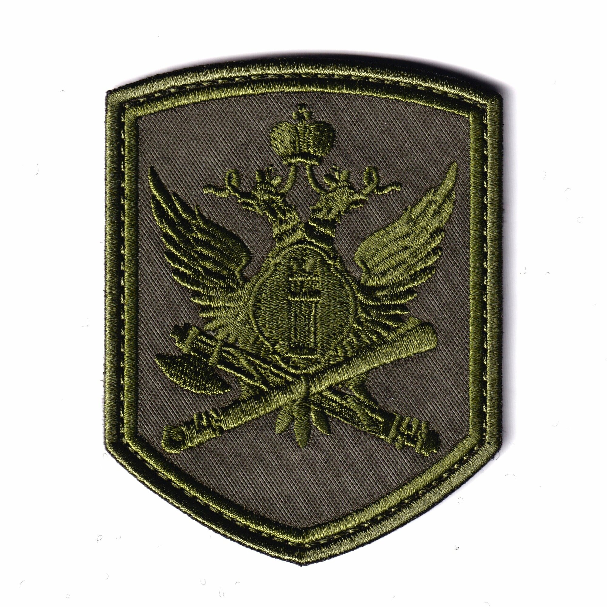 Нашивка ( Шеврон ) На Рукав фссп России ( Орел ) Полевая Оливковая (Полевой оливковый / Пришивной)