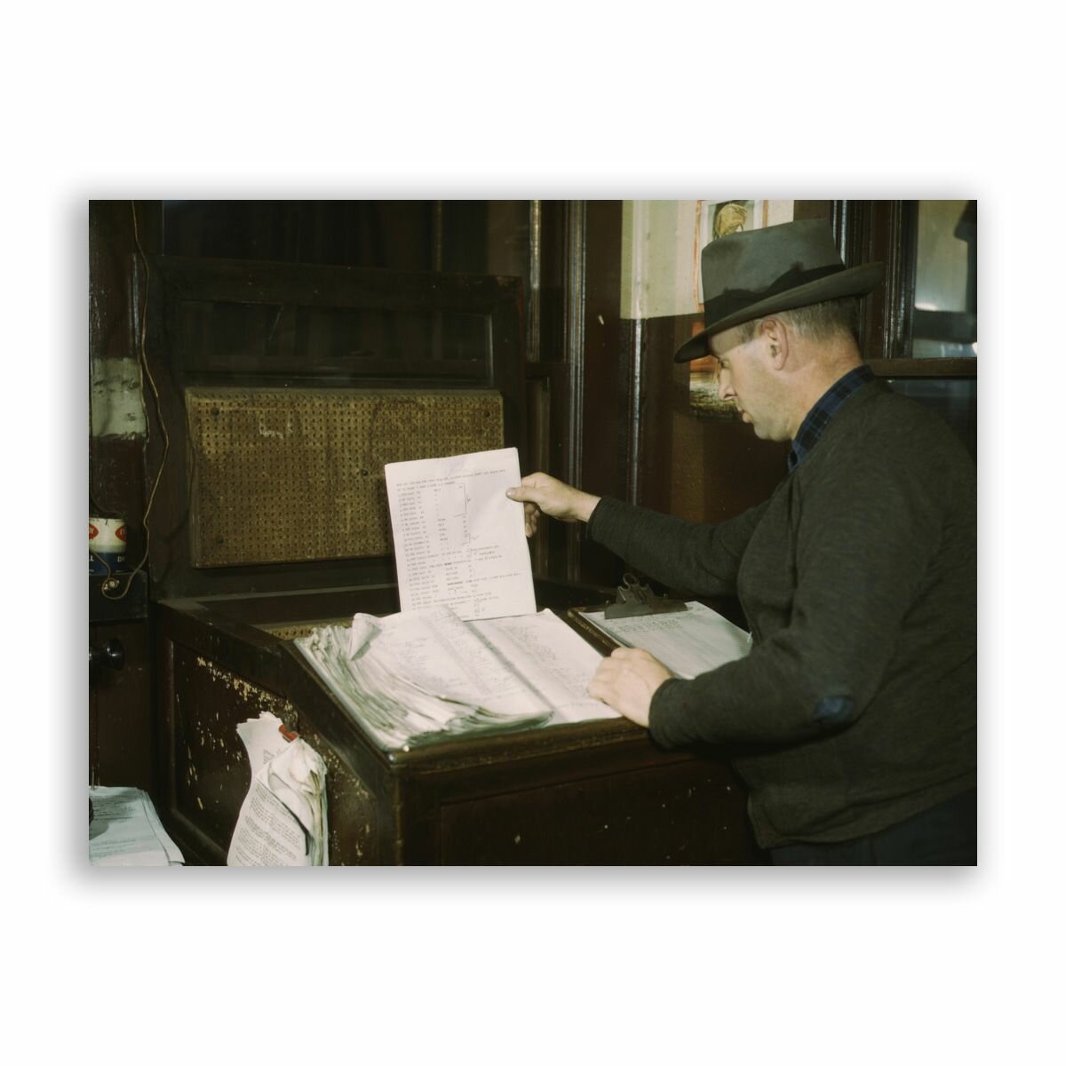 Постер, плакат на бумаге / Списки переключений для ЖД стрелок / Размер 60 x 80 см