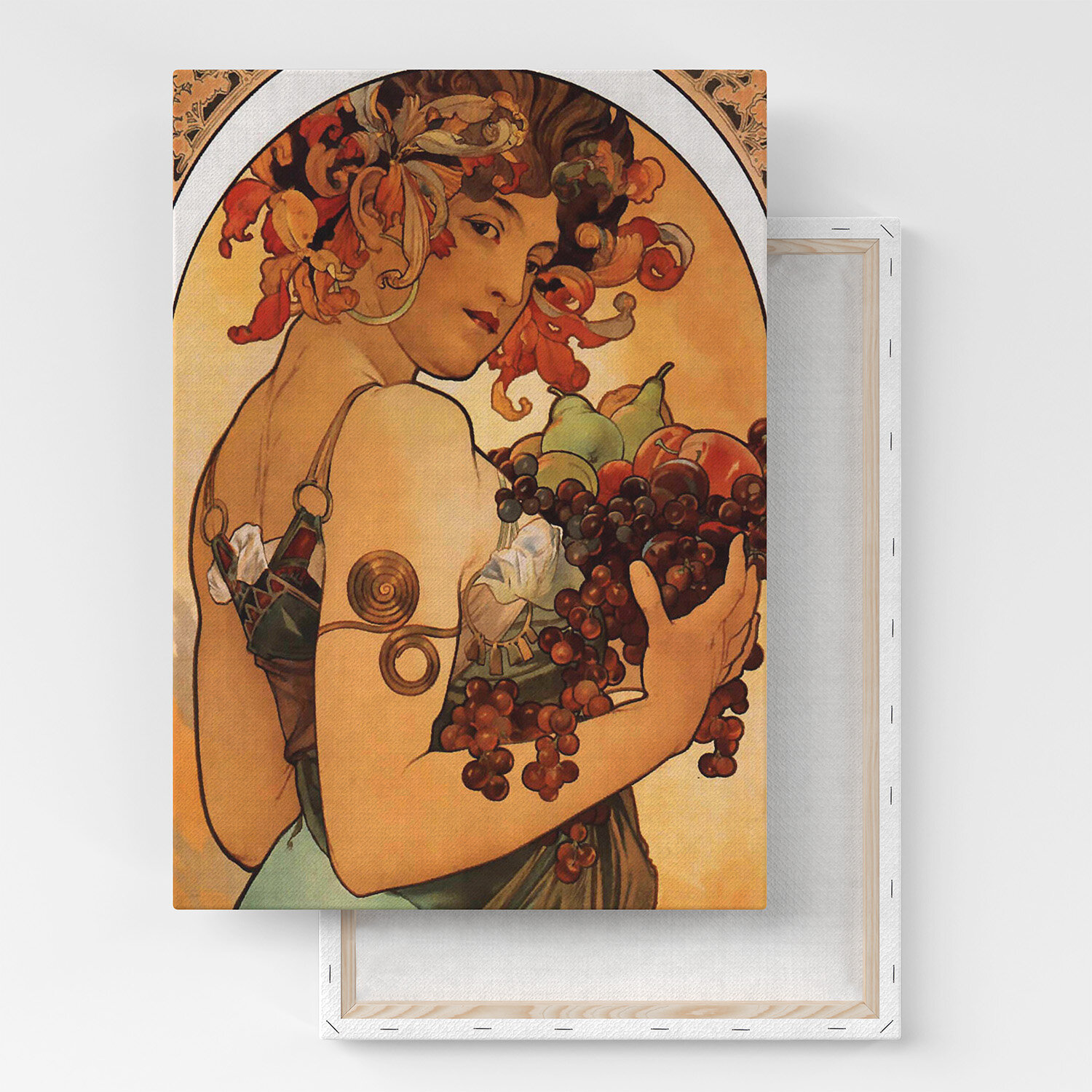 Картина на холсте, репродукция / Альфонс Муха - Fruit litho / Размер 30 x 40 см