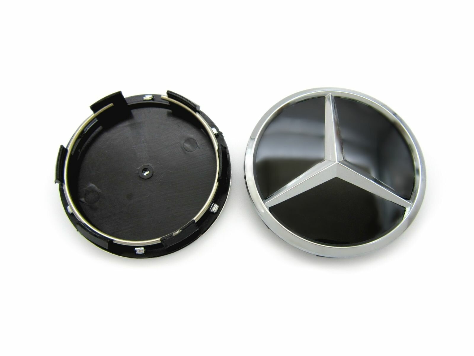 Колпачки заглушки на литые диски Мерседес 60/56/9 Black 2 шт.