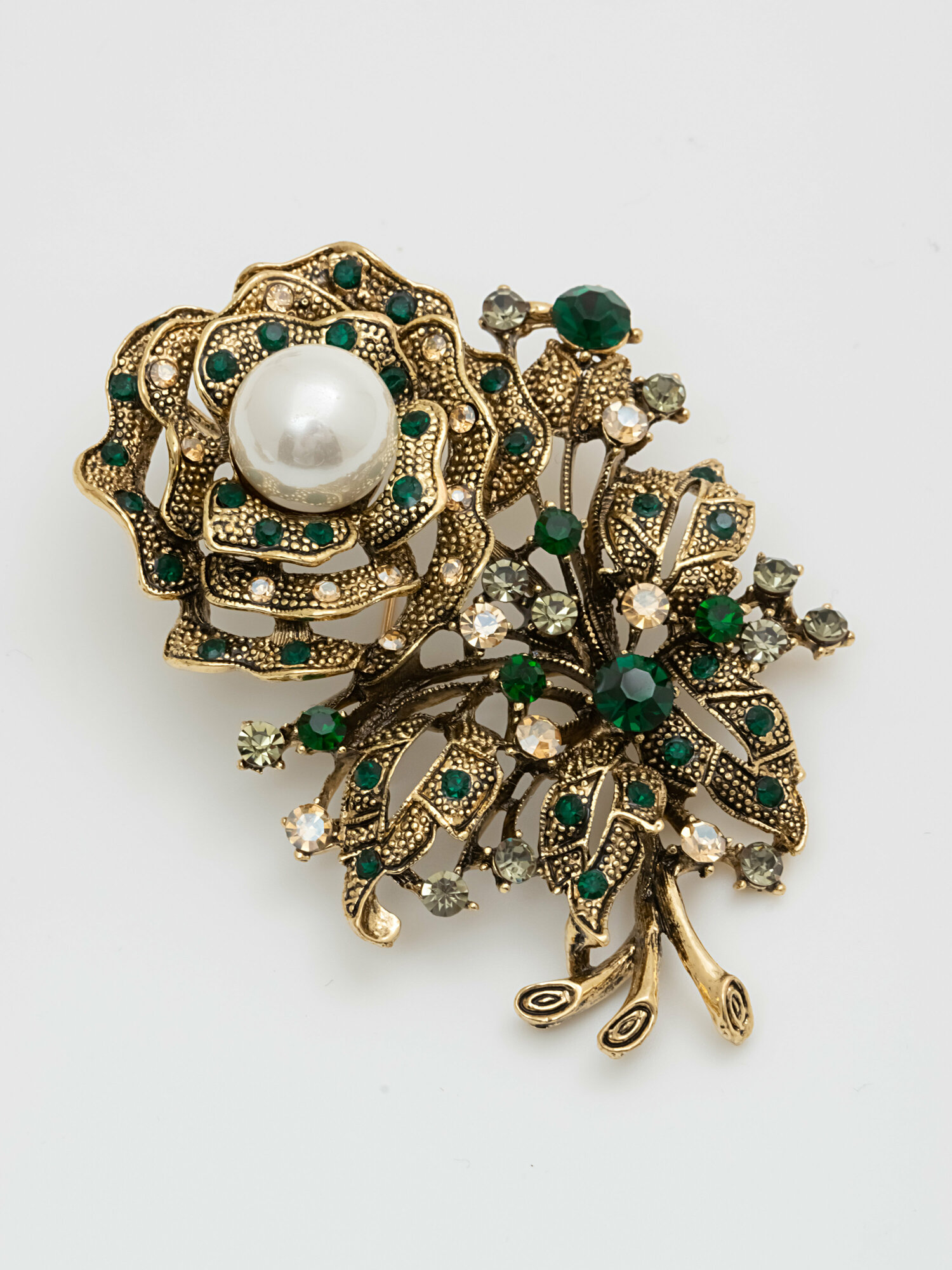 Брошь, жемчуг имитация