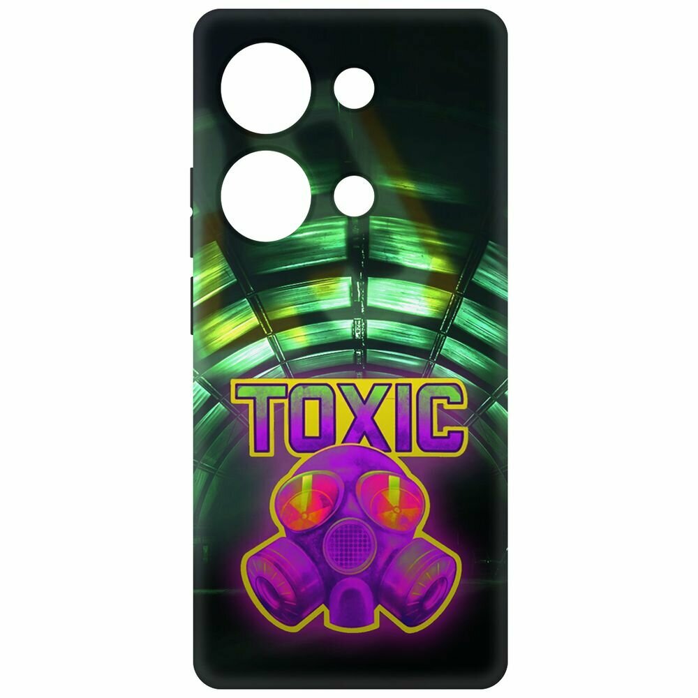 Чехол-накладка Krutoff Soft Case Cтандофф 2 (Standoff 2) - Стикер Toxic для Xiaomi Redmi Note 13 Pro 4G черный