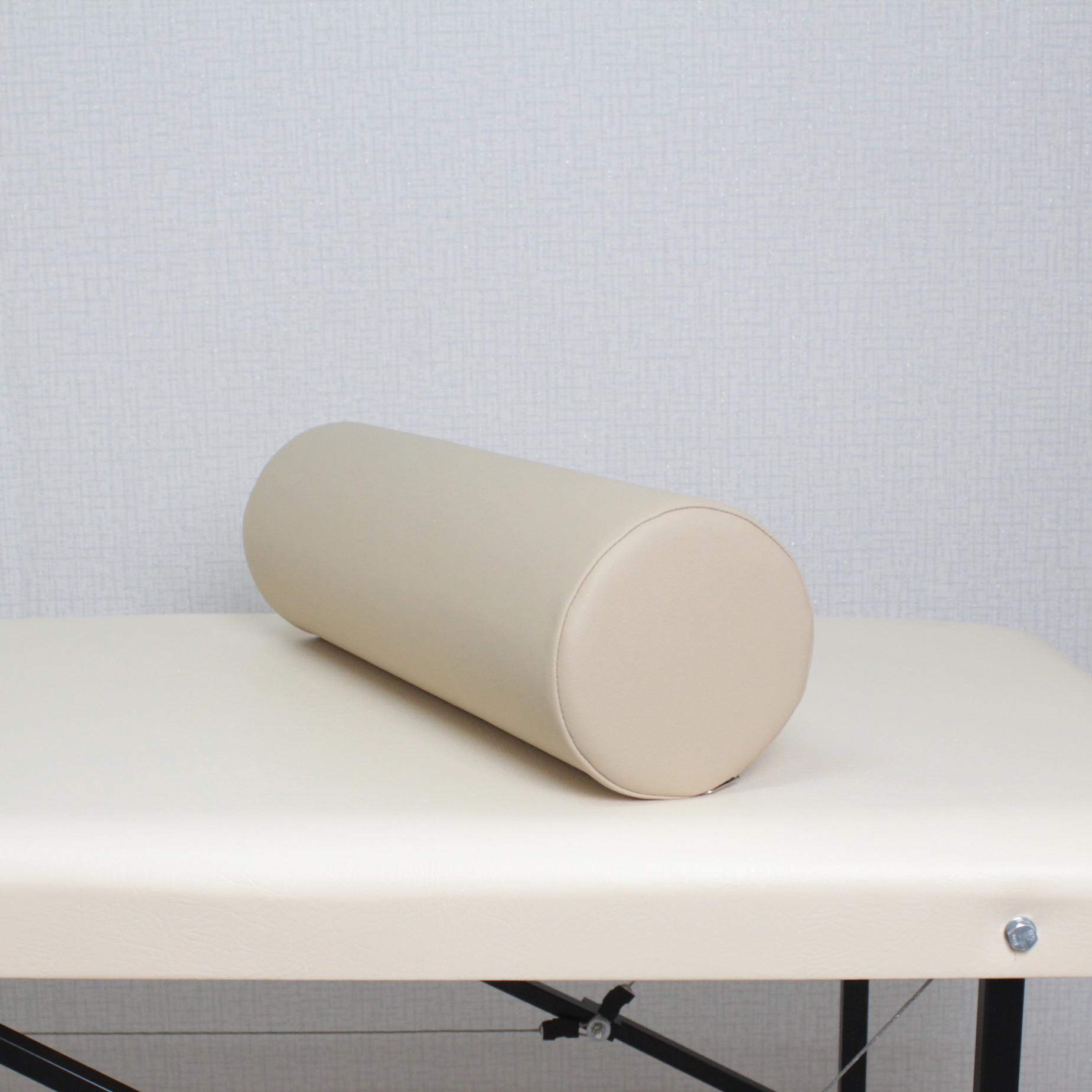 Валик массажный, FitBest, цилиндрический, бежевый, экокожа, для кушетки