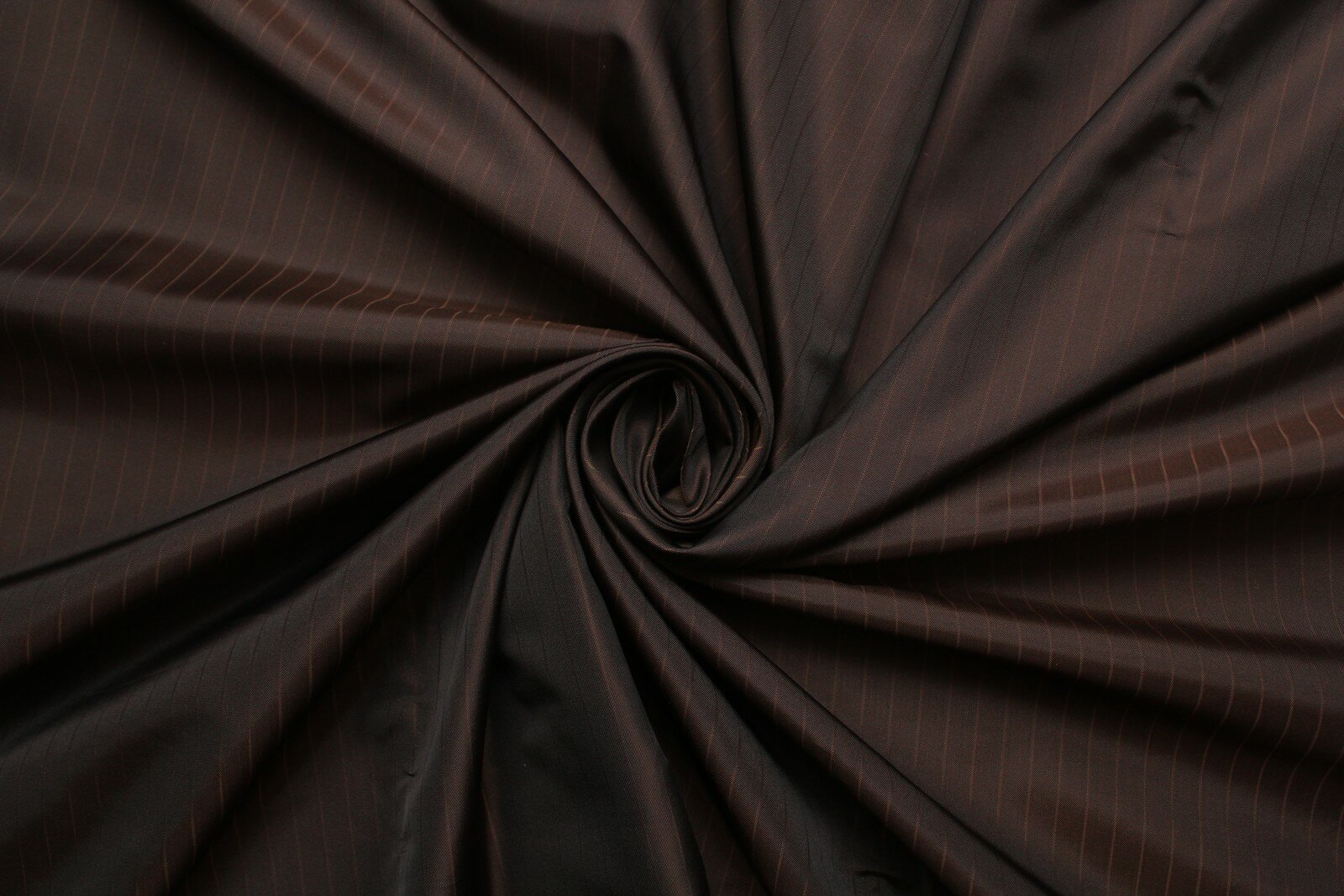 Ткань подкладочная Zegna чёрно-коричневая с чёрной полоской, ш138см, 0,5 м