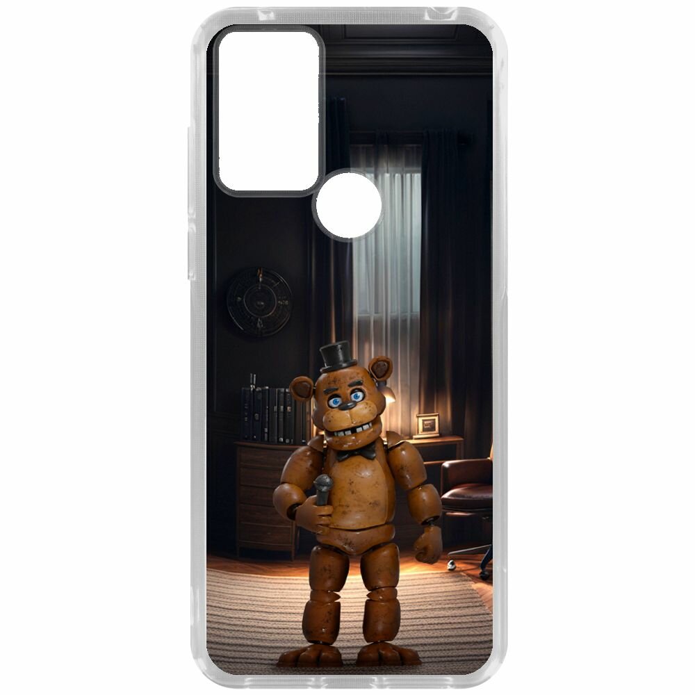 Чехол-накладка Krutoff Clear Case фнаф - Медведь Фредди для TCL 30 SE