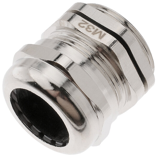 Сальник MG-M-32 латунный M32x1,5 с контргайкой (D кабеля 18-25мм, IP68) (8 шт. в наборе)