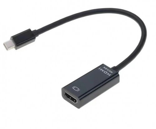 Переходник Bion mini DisplayPort - HDMI, 20M/19F, 4k@30Hz, длинна кабеля 15см, черный (BXP-A-mDPM-HDMIF-015)