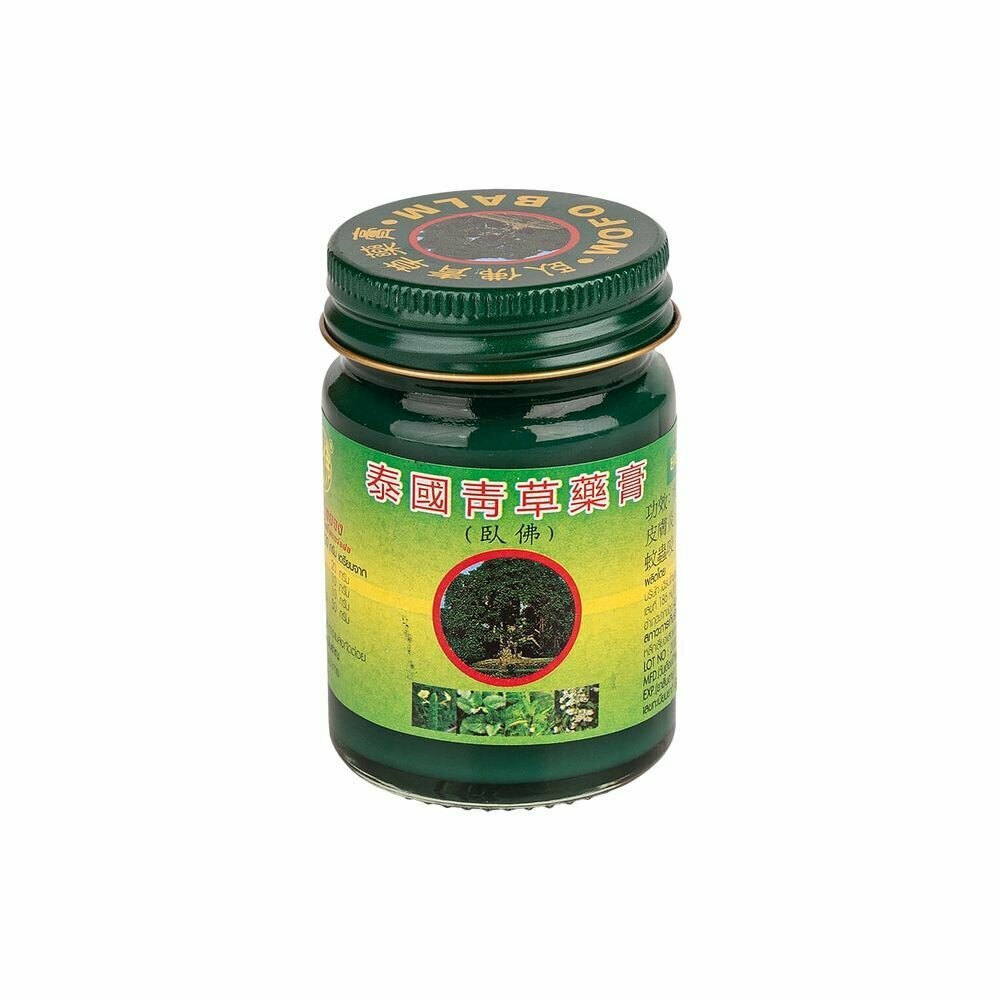 Тайский травяной зеленый бальзам от мышечных болей Thai Herbal Wax Balm, 15 мл