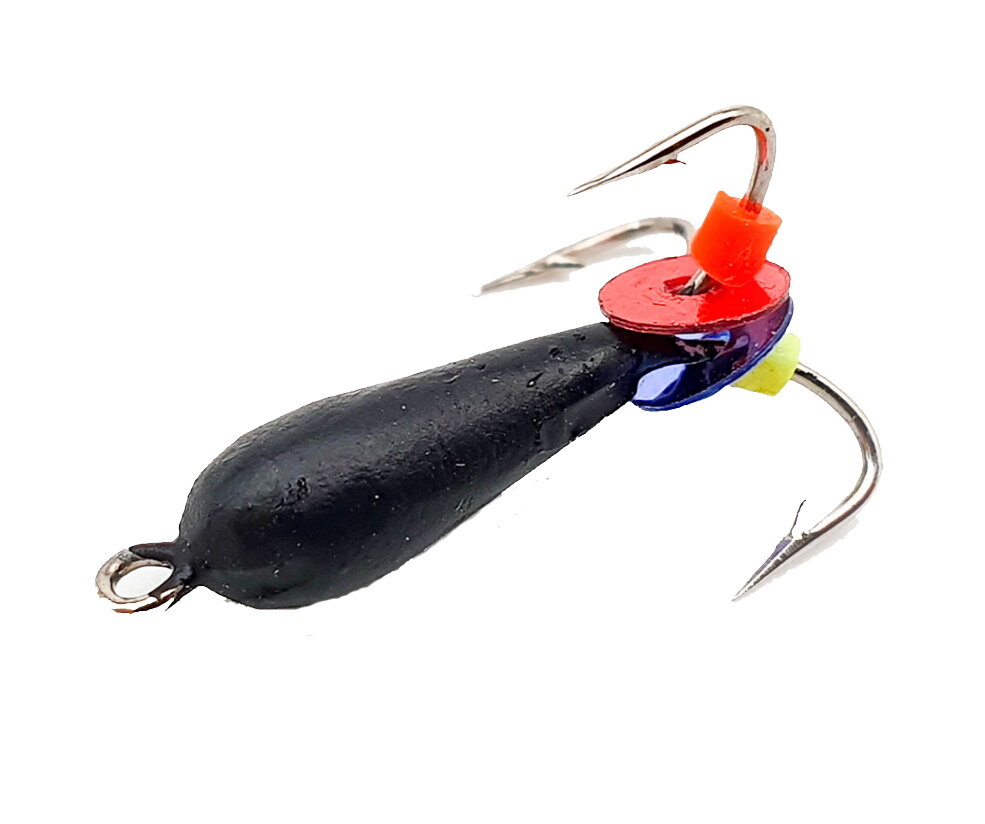 Wormix Черт черная №4 мормышка 1,5 г - легкая металлическая приманка для зимней рыбалки