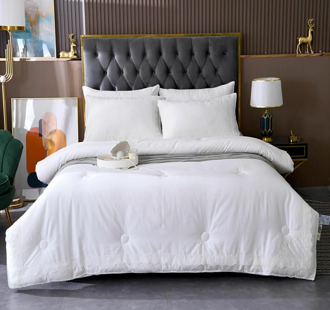 Шелковое одеяло Silk Lab "Silver", 200x220, Теплое, ткань чехла сатин