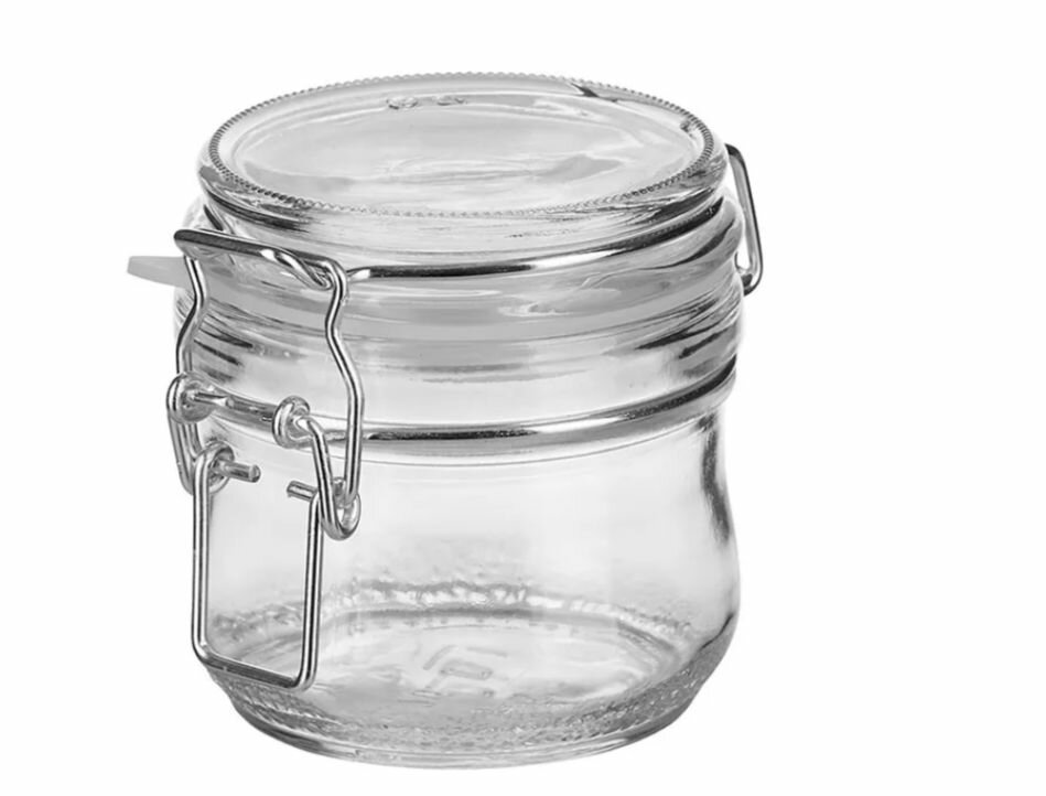 Банка стеклянная со стеклянной крышкой для сыпучих продуктов "Optima" 0,25л