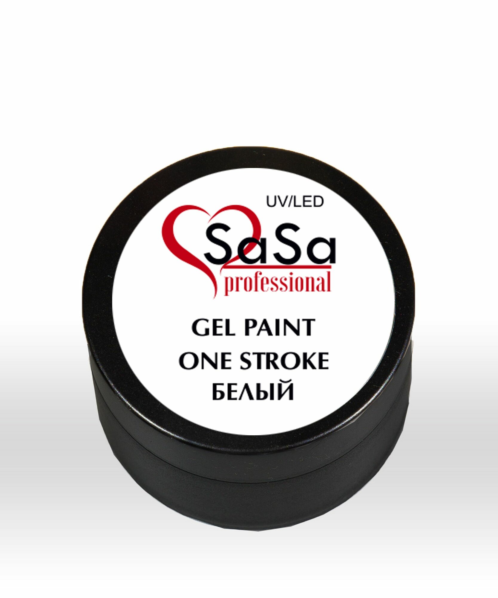 SaSa Гель-краска ONE STROKE белая, 5 гр.
