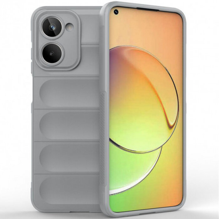 Flex Silicone Противоударный чехол для Realme 10 4G с защитой камеры и микрофиброй