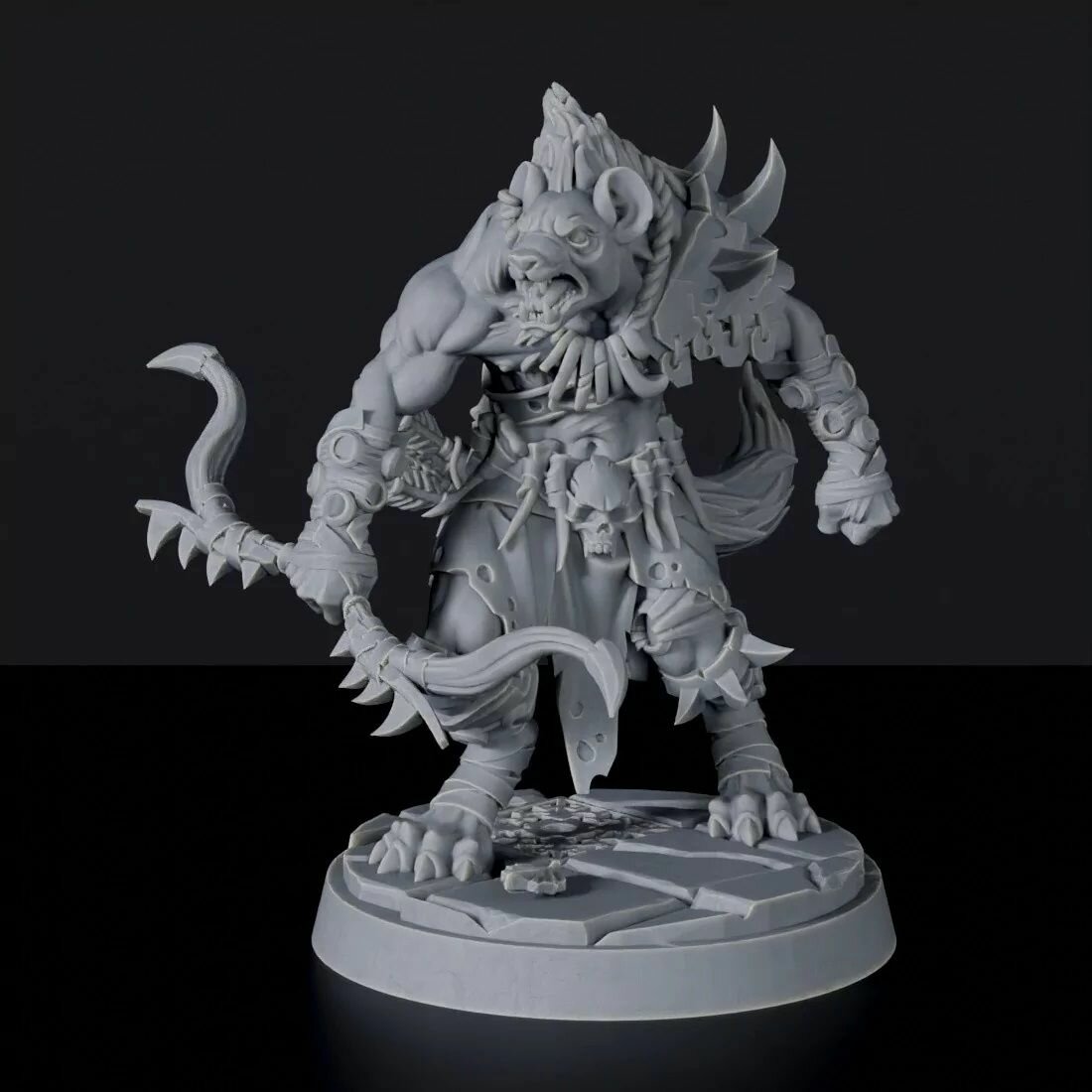 Миниатюра D&D 'Гнолл B' масштаб 32 мм (DnD, Dungeons & Dragons, ДнД, Подземелья и Драконы, Pathfinder)