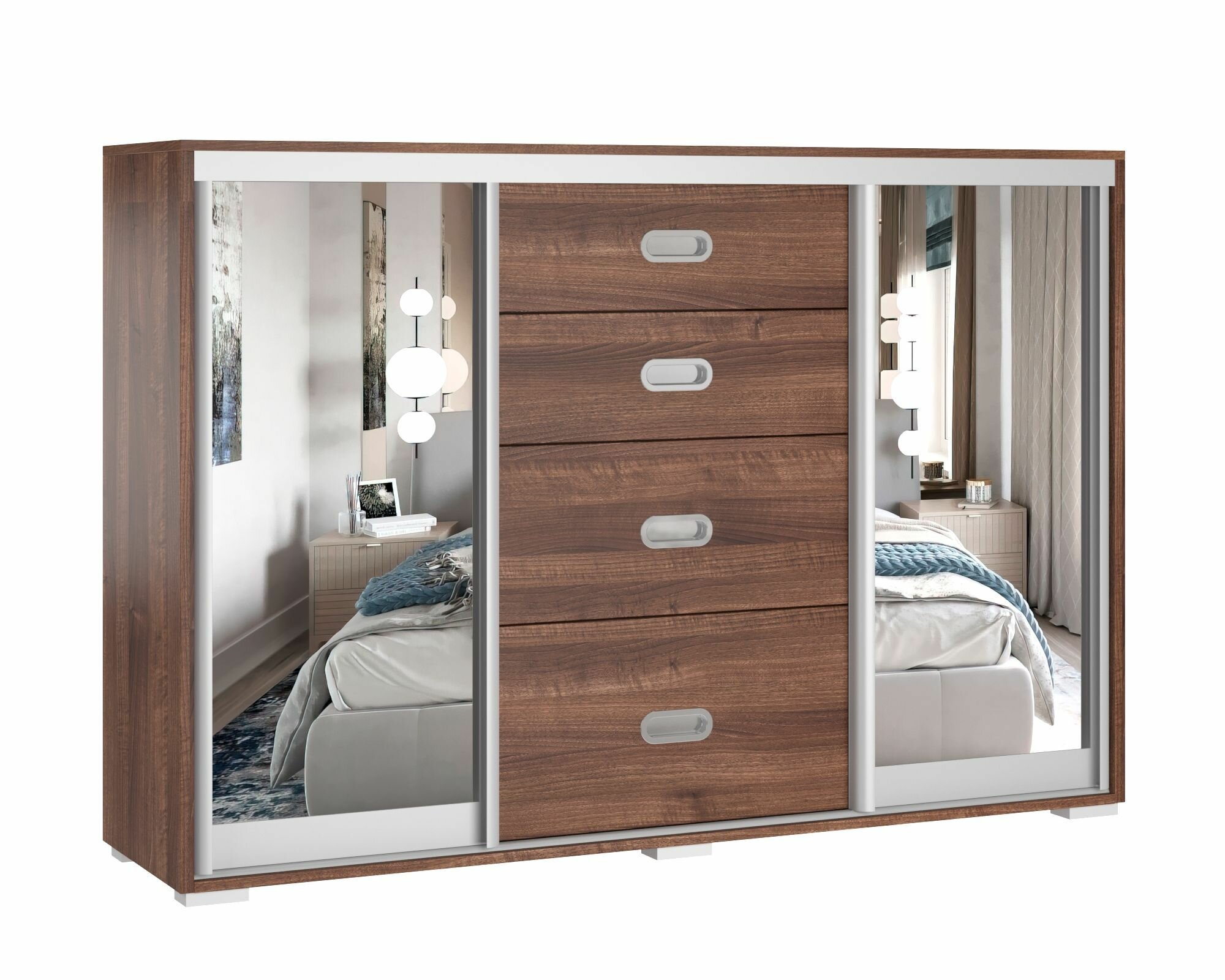 Комод для вещей "Рубин 4" 150х102х45, орех экко