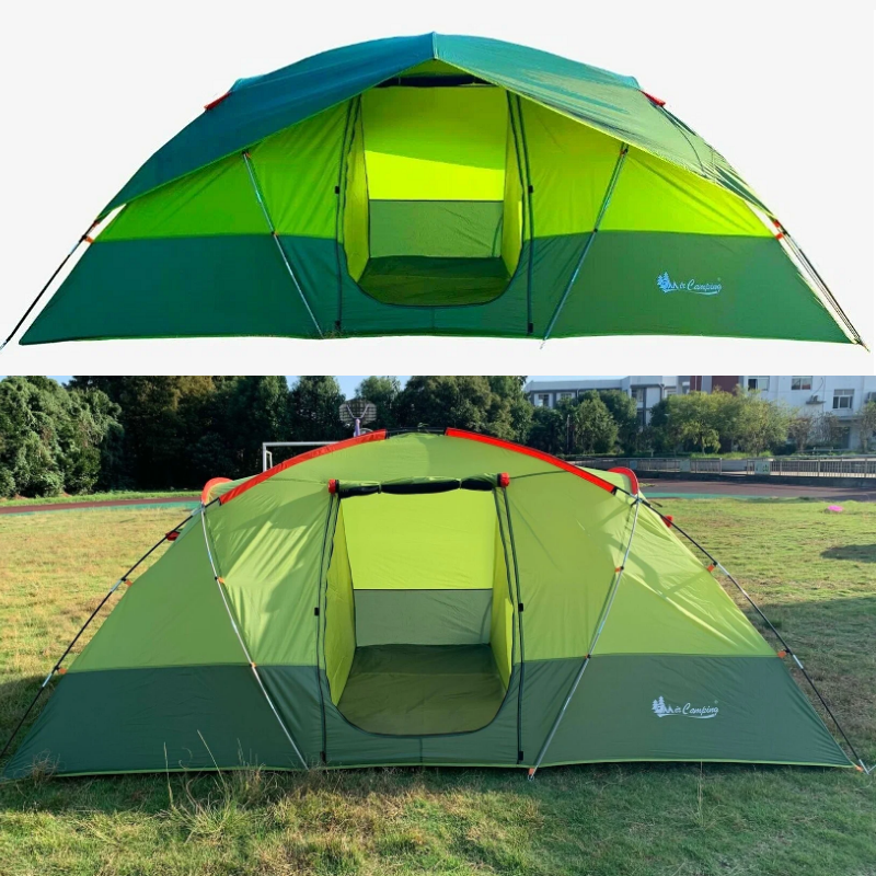 Палатка шатер туристическая 4 местная MirCamping 1100 с тамбуром и двумя комнатами для отдыха на природе