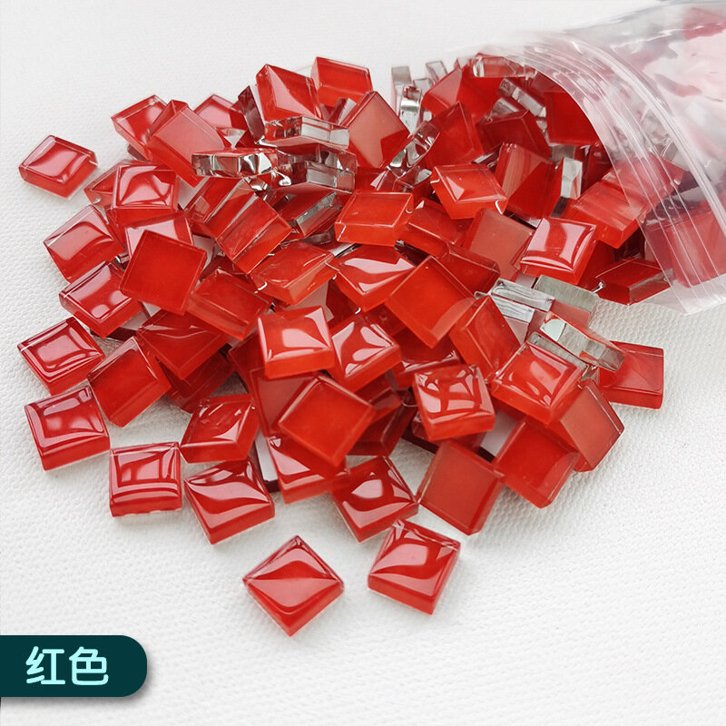 450 шт 400 г DIY керамическая мозаичная стеклянная плитка, ручная работа настенная технология цветной хрустальный декоративный материал，красный