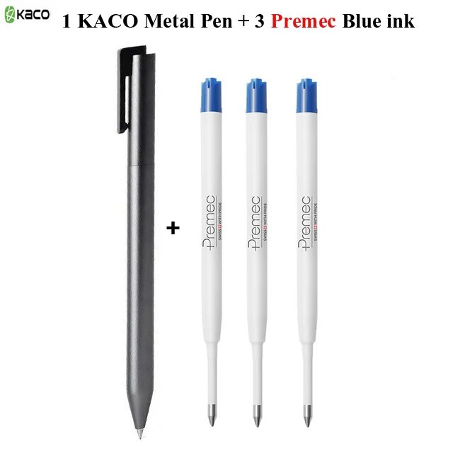 Гелевая ручка KACO 0,5 мм Синий, 1Pen 3Premec Blu