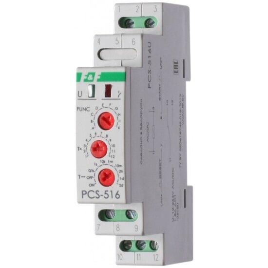 Реле времени F&f PCS-516U, со входом управления (10 функций), EA02.001.014