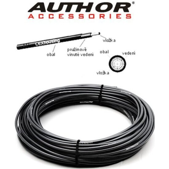 Рубашка троса Author тормоза 8-24601003 ABR-Cgx 5mm/30m Black б/загл. (30м) черная