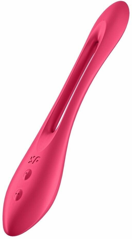 Красный многофункциональный вибратор для пар Satisfyer Elastic Joy